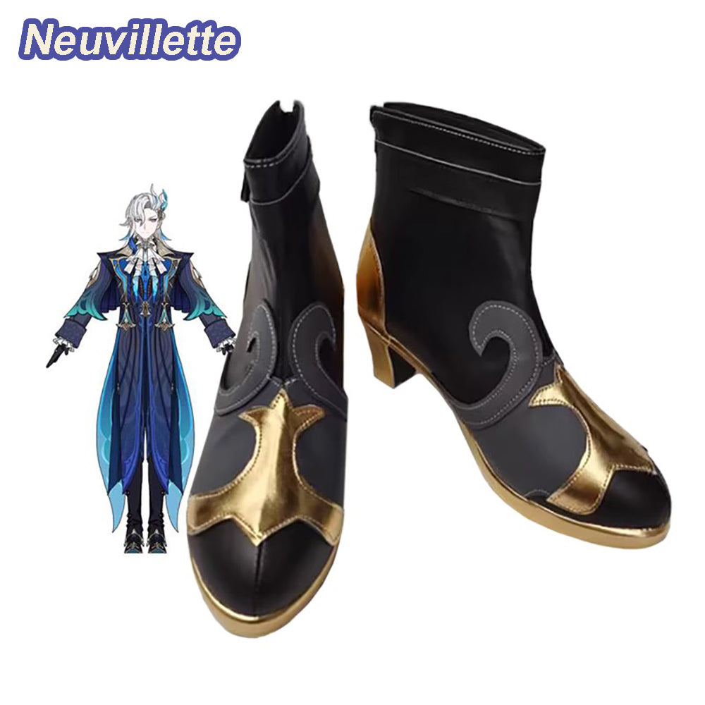 Gvavaya Game Cosplay Genshin Impact Neuvillette Cosplay Shoes Genshin